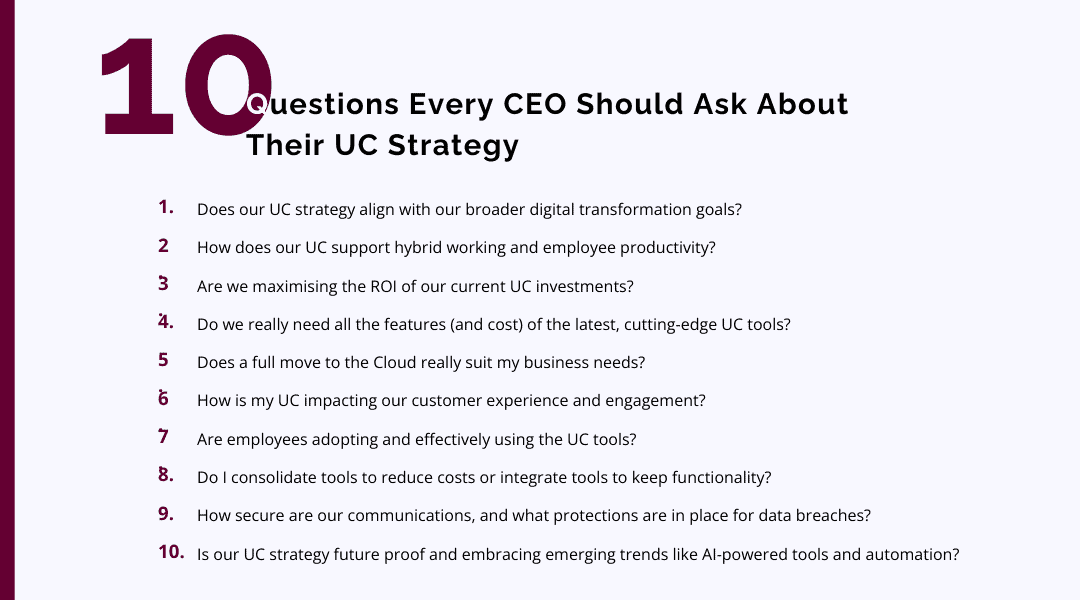10 Questions Every CEO Should Ask About Their UC Strategy - Damovo